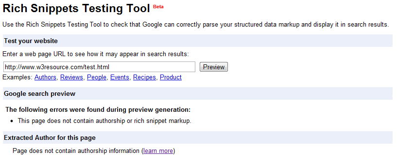 CreativeWork - Schema.org tutorial | w3resource