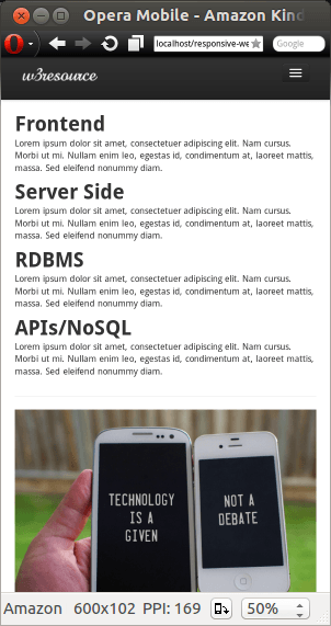 Responsive Web Design Tutorial - w3resource