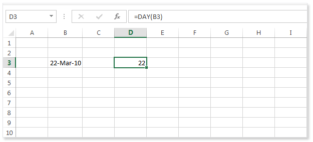 Excel DAY Function W3resource