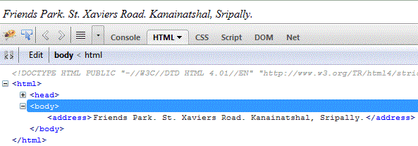 HTML Address Tag And Element HTML Tutorials W3resource