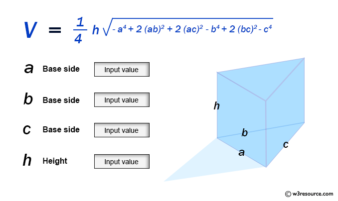 JavaScript Volume Of A Triangular Prism